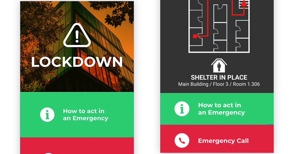 Emergency Mode Layout - Touchscreen Intercom | Schneider Intercom
